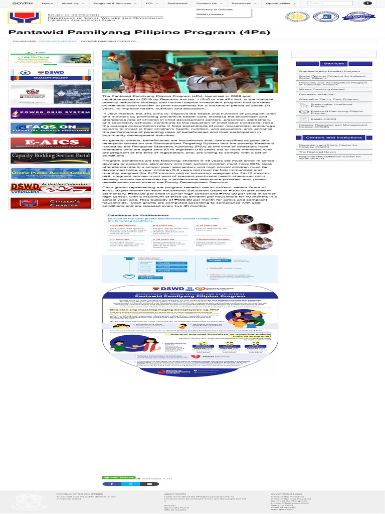 0 - Pantawid Pamilyang Pilipino Program (4Ps) - DSWD Field Office CAR ...