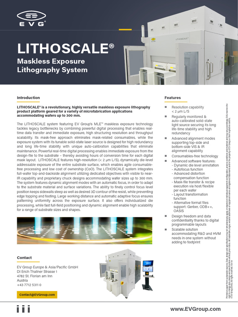LITHOSCALE® Maskless Lithography System | PDF | Secondary Sector Of The ...