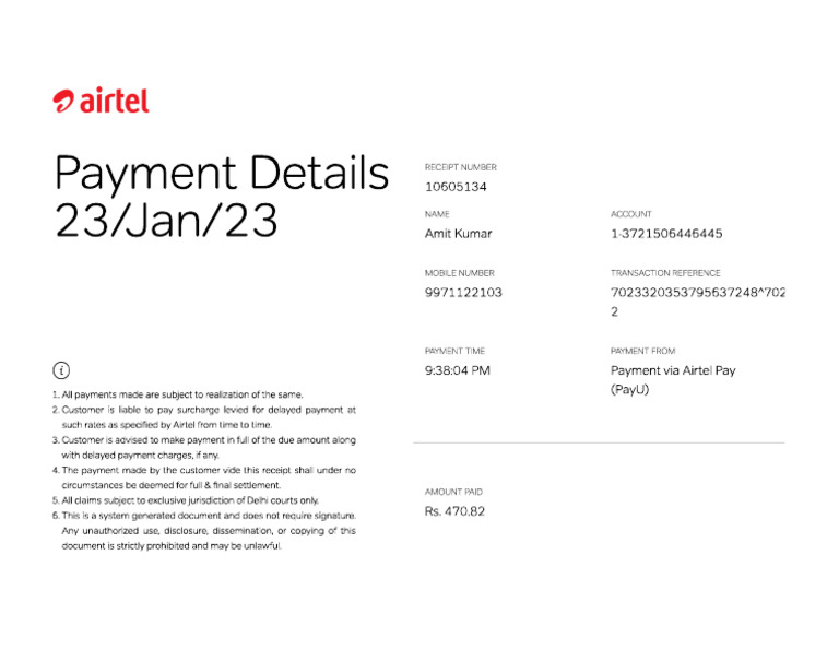 Postpaid Bill Jan2023 | PDF
