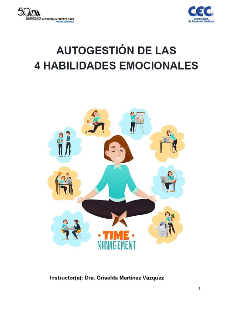 MANUAL AUTOGESTIÓN DE LAS 4 HABIILIDADES EMOCIONALES - VF | PDF | Las emociones | Inteligencia ...