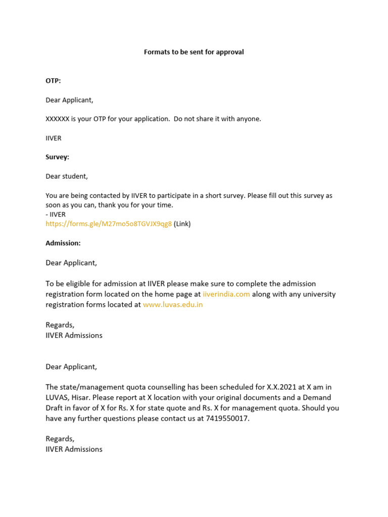 Message Formats | PDF