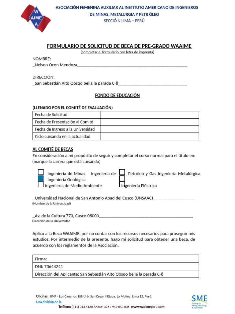 Documentos Carpeta Solicitud Becas | PDF