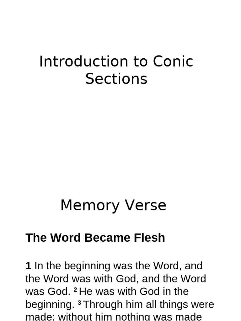 Introduction To Conic Sections | PDF | Ellipse | Geometry