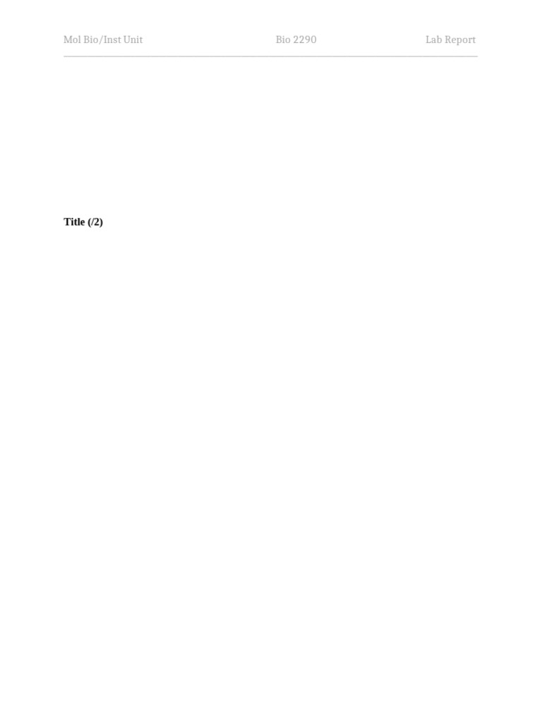 Lab Report Template 2025 | PDF