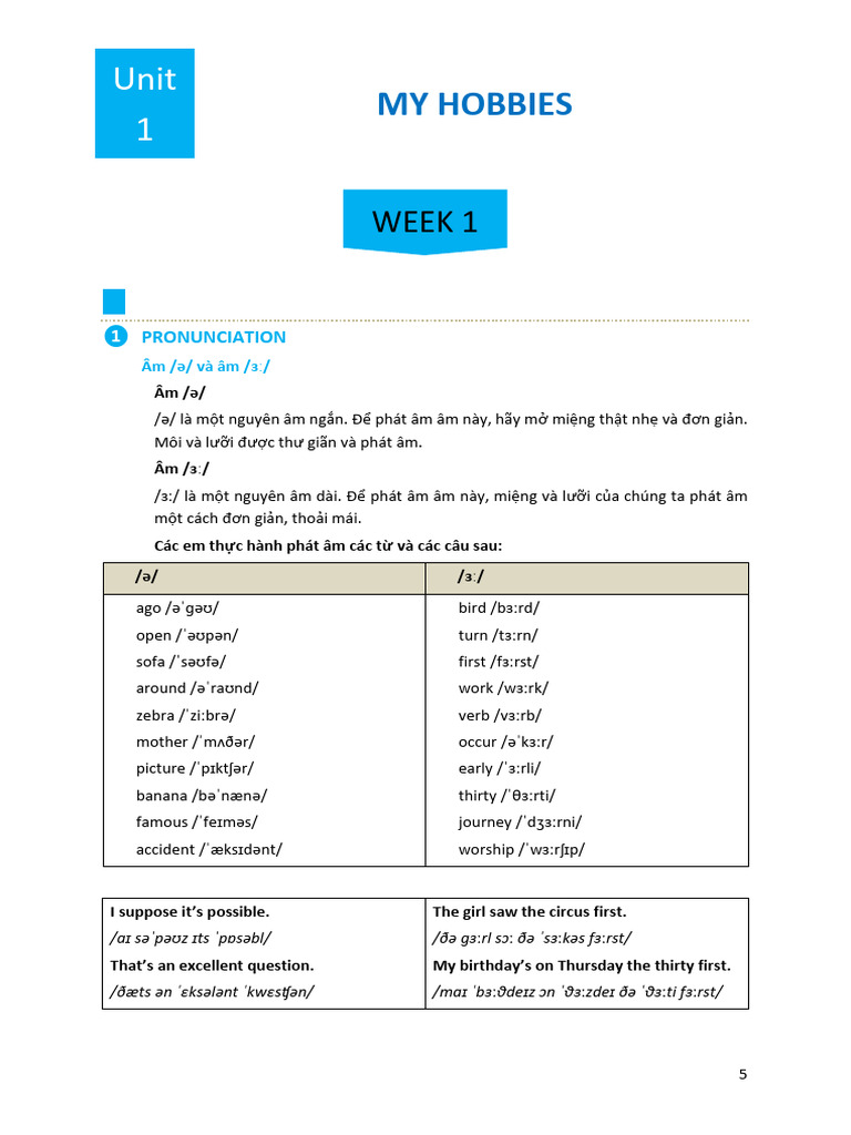 E7 Unit 1 | PDF