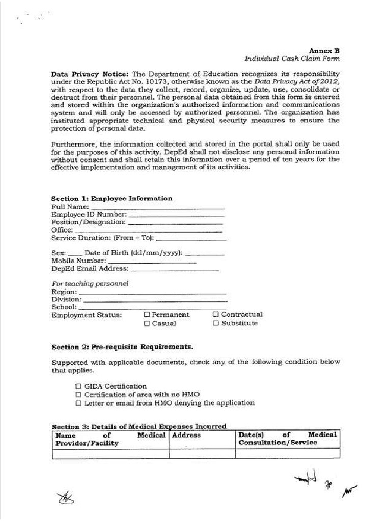 Medical Allowance - Annex B | PDF
