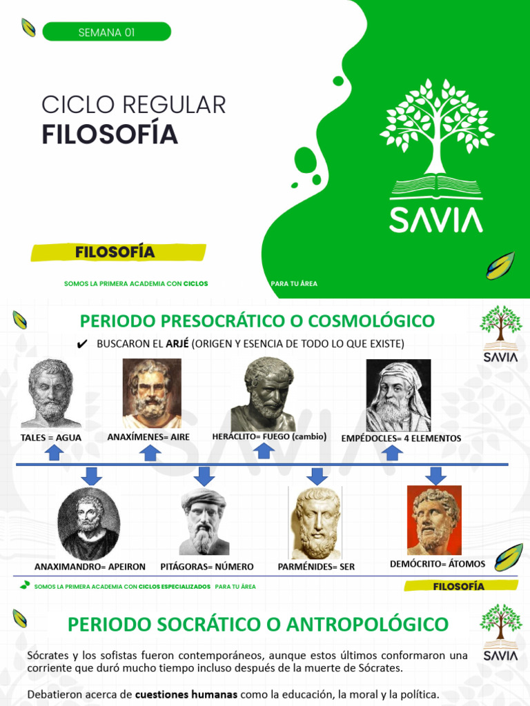 Periodo Presocrático y Cosmológico | PDF | Sócrates | Conocimiento