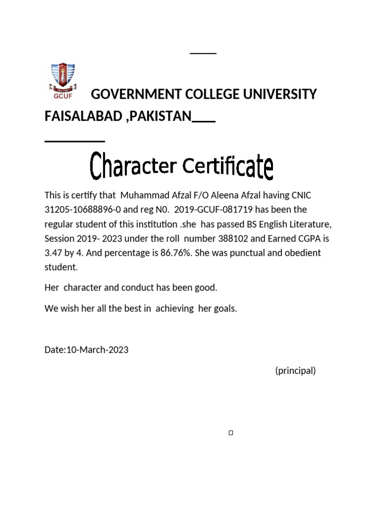 Gcuf Letter | PDF
