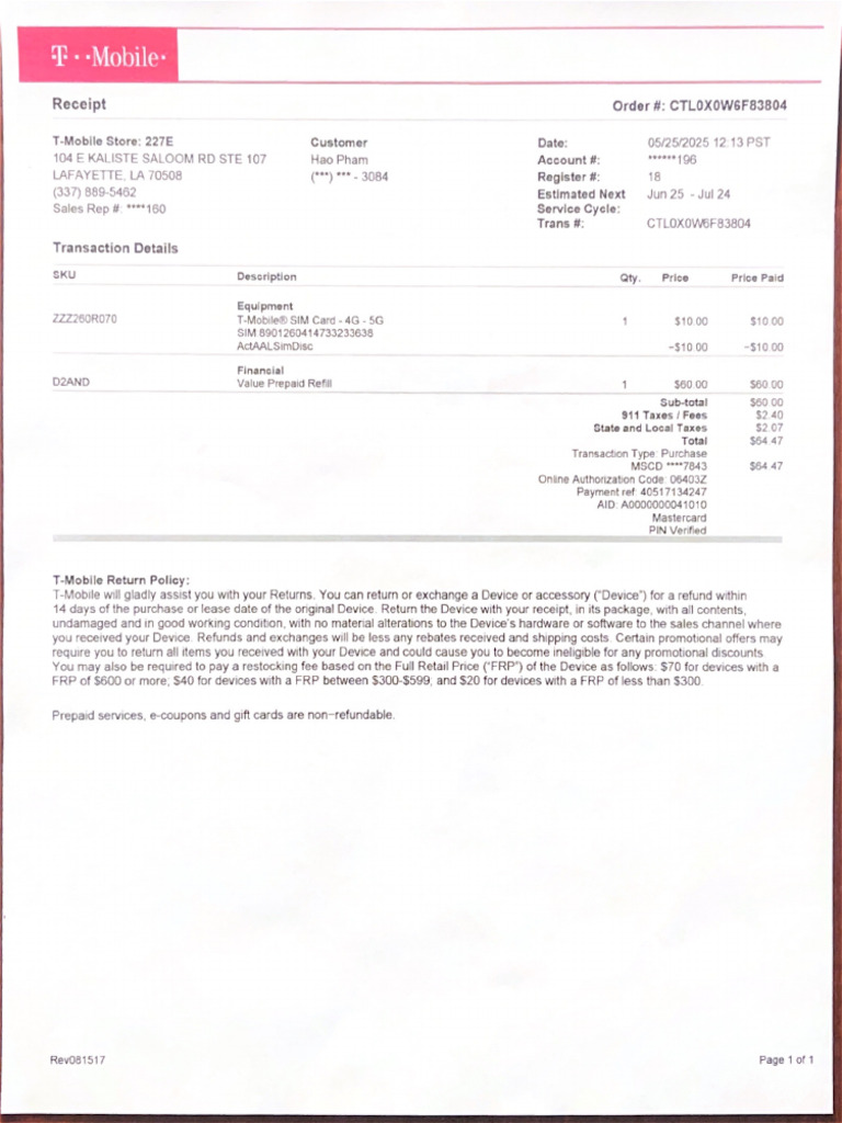 T Mobile | PDF