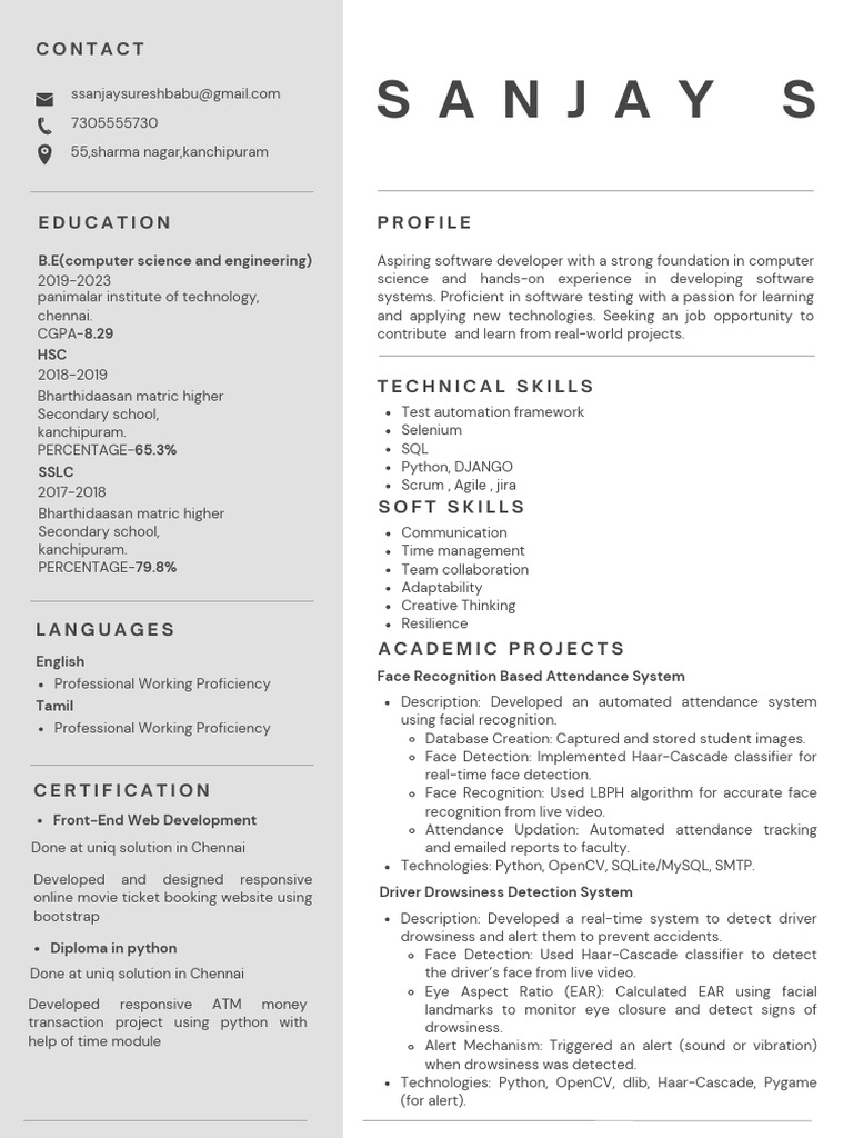 Minimalist White and Grey Professional Resume - 20250512 - 054455 ...