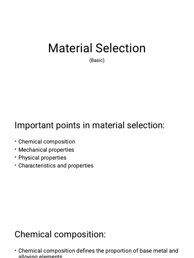 Material Selection: Key Properties Explained | PDF | Alloy | Strength ...