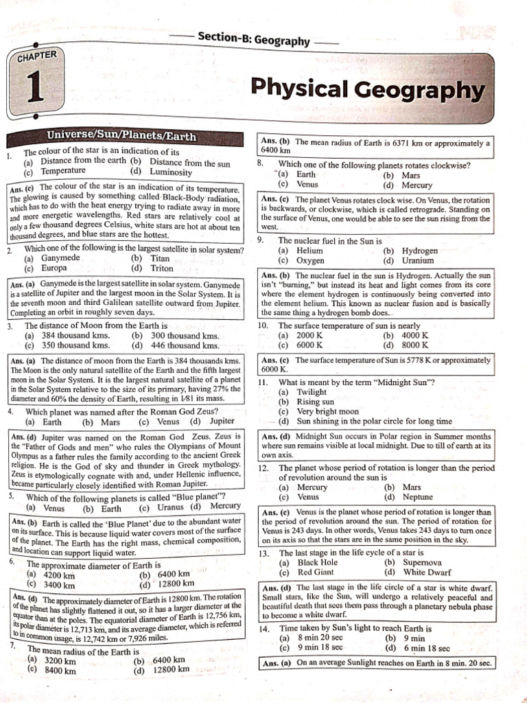 Jun 9, 2025 Geography Practice Ques | PDF