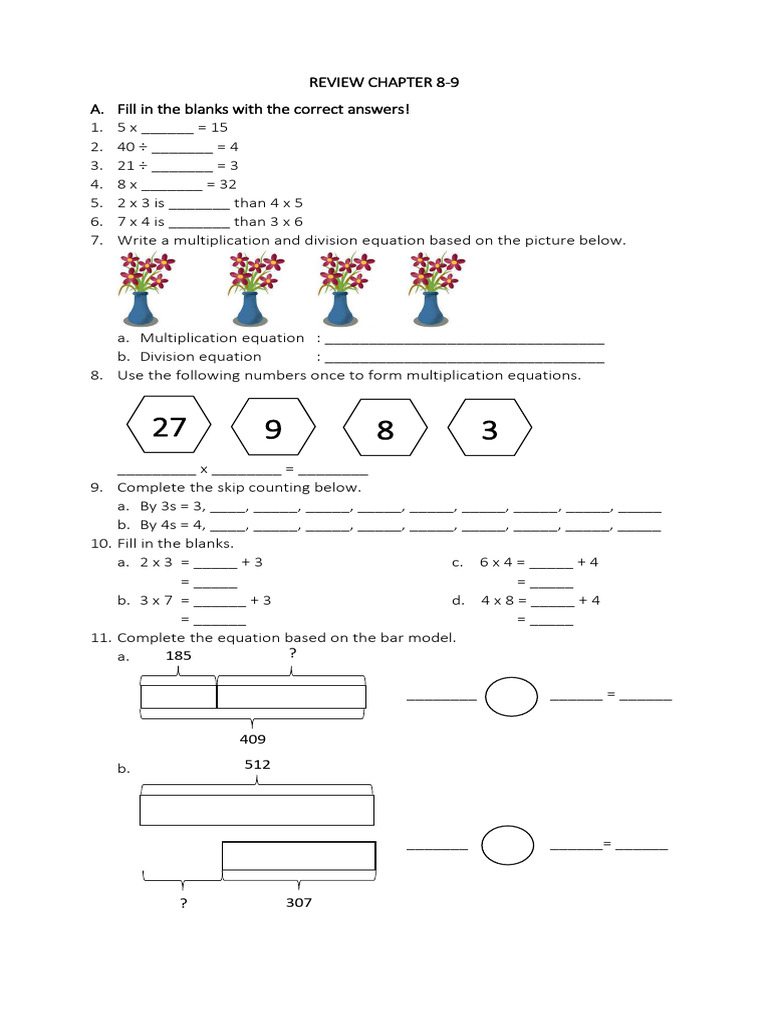Review Chapter 8-9 | PDF