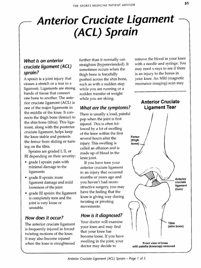 128 - Acl Injury | PDF