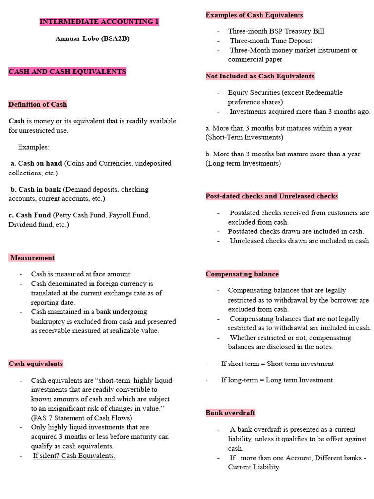 Understanding Cash and Equivalents | PDF | Cash And Cash Equivalents | Cash