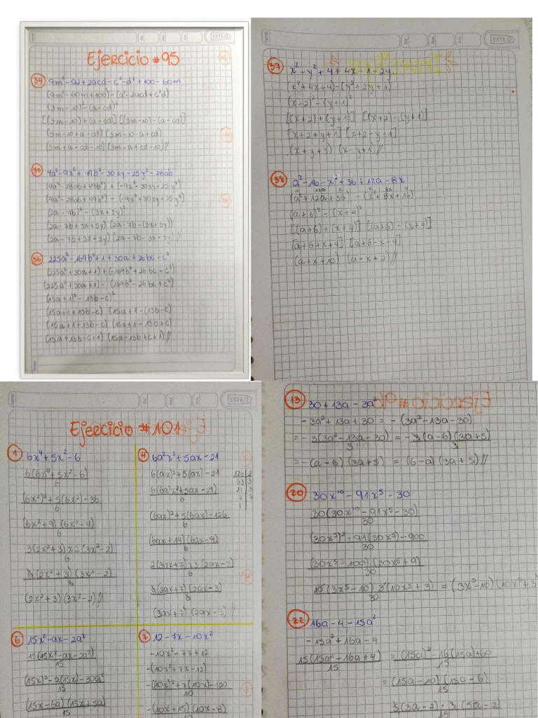 FACTORIZACIÓN DE TRINOMIOS (1) - Compressed - Compressed - Compressed (2) - Compressed | PDF