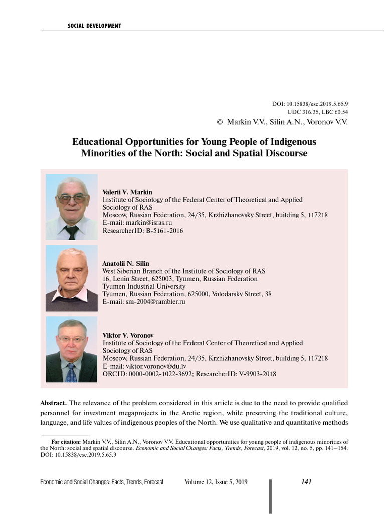 Educational Opportunities For The Young Indigenous | PDF | Inuit | Indigenous Peoples