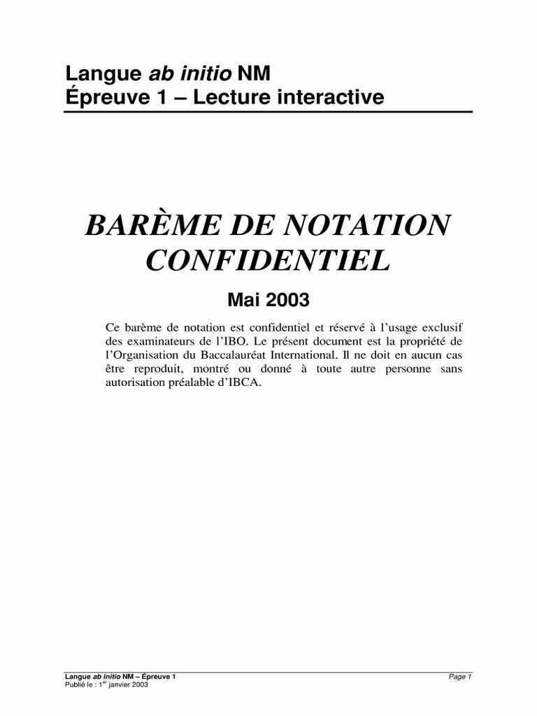 French Ab Initio SL P1 Ms | PDF