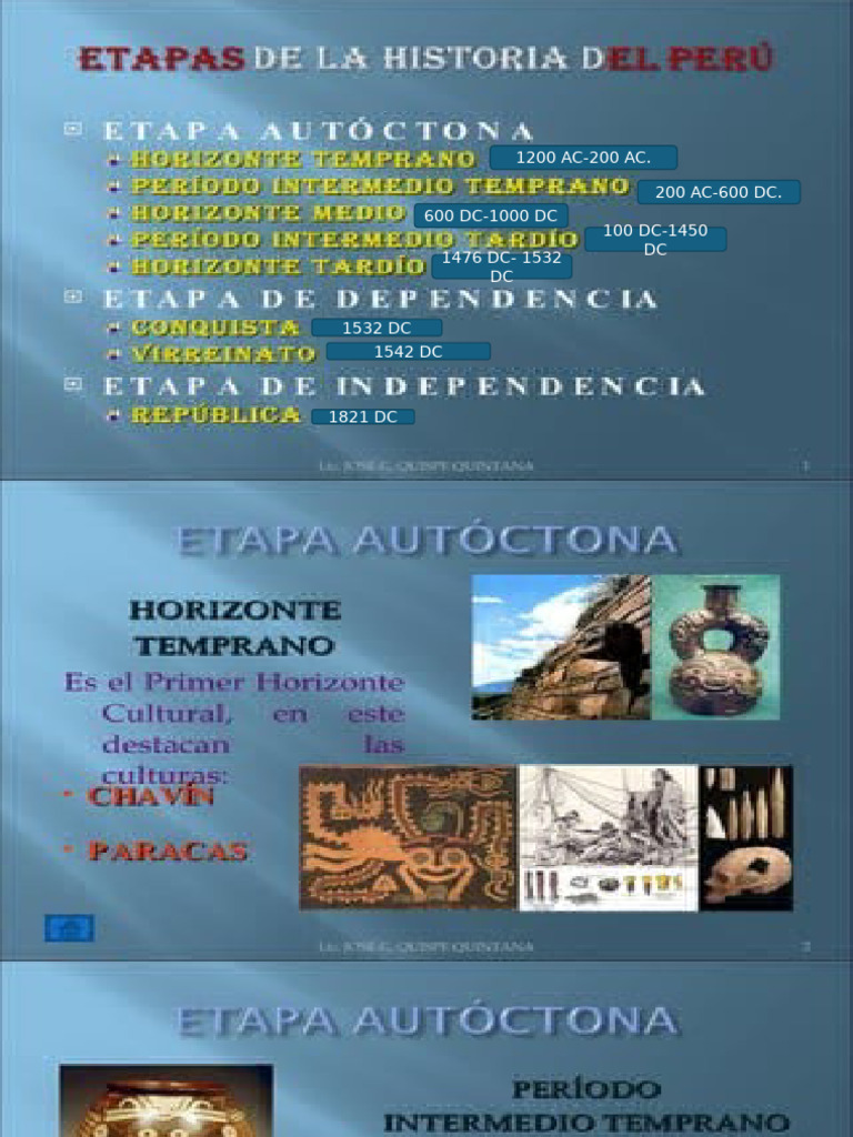Periodos Autónomos de La Historia Del Perú | PDF
