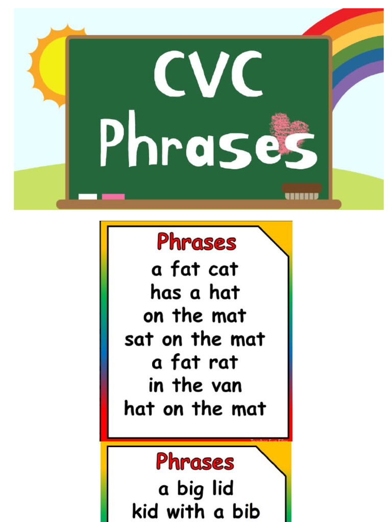 CVC Phrases | PDF