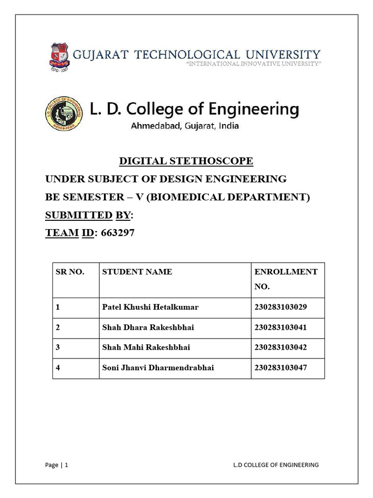.Trashed-1754157883-Ddigital Stethoscope Report Sem 5 | PDF | Heart Valve | Operational Amplifier