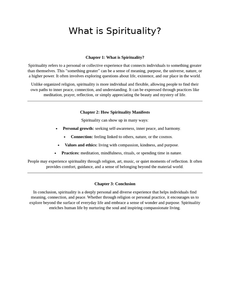 What Is Spirituality | PDF