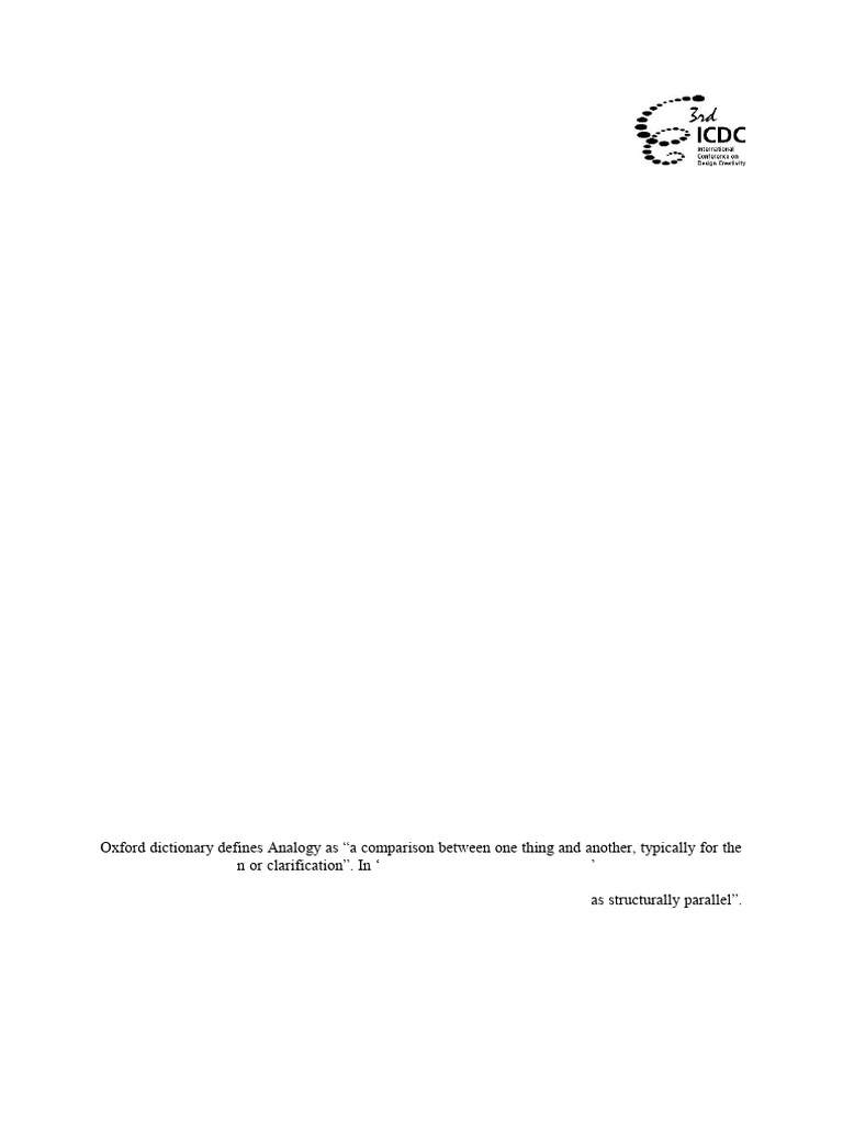 A Study On Influence of Analogy in Product Design Process | PDF ...