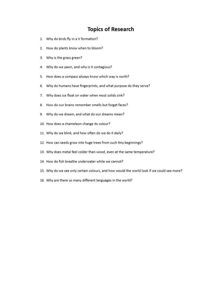 Fascinating Questions About Nature and Science | PDF