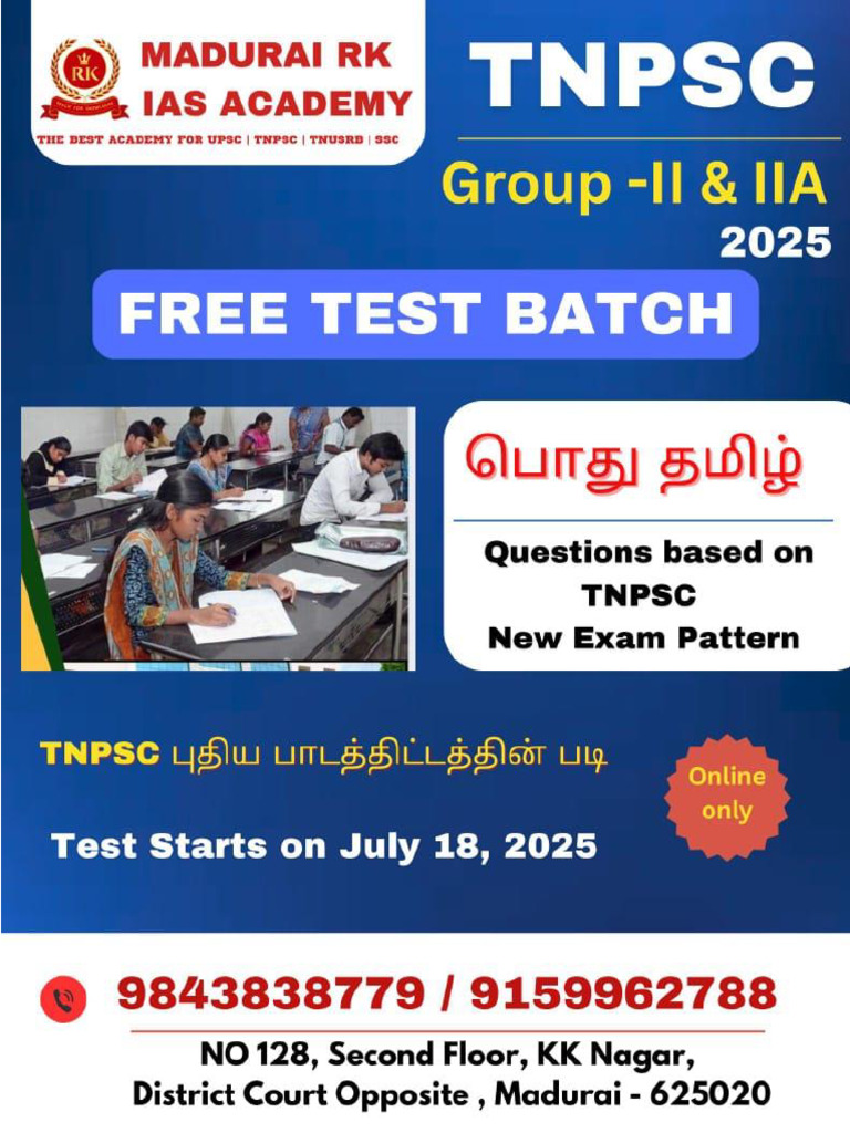 TEST - GROUP II, IIA EXAM 2025 - II | PDF