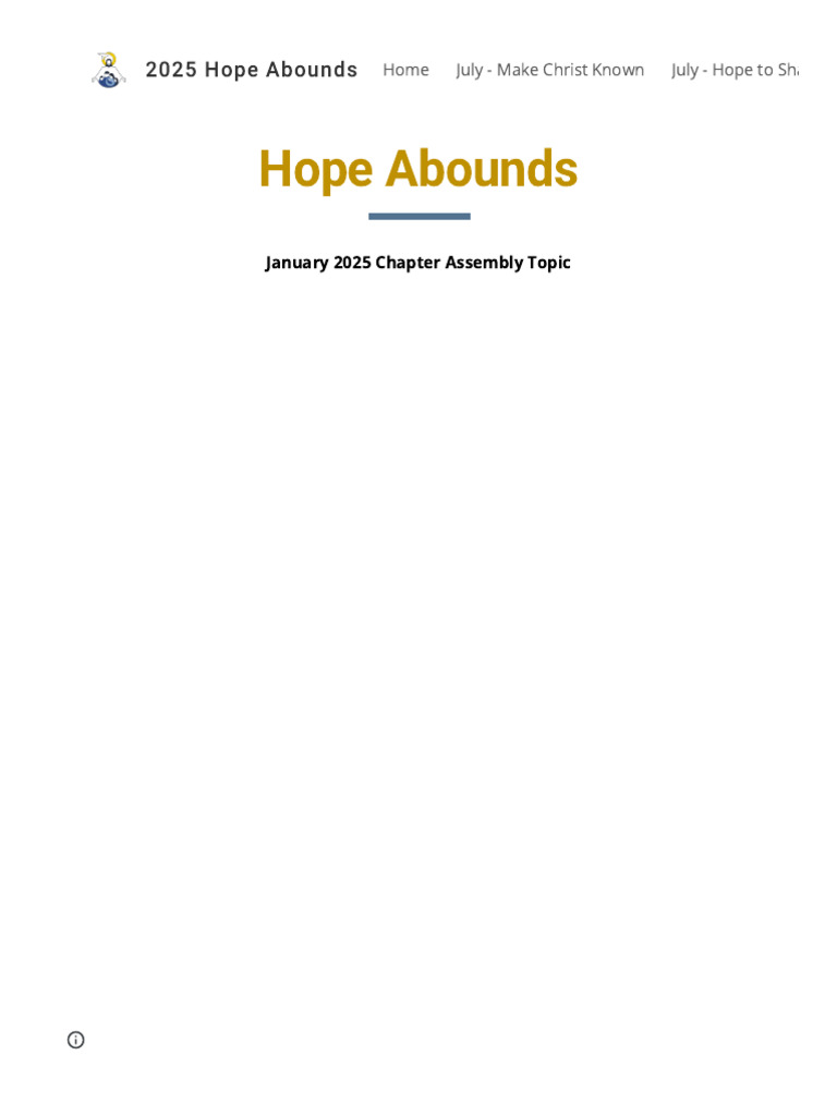 2025 Hope Abounds: A Faithful Guide | PDF | Prayer | Hope
