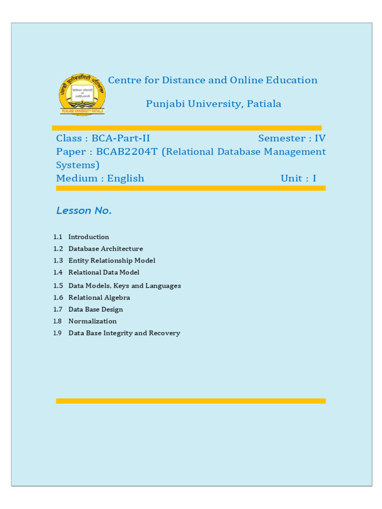 RDBMS Section A | PDF | Databases | Relational Database