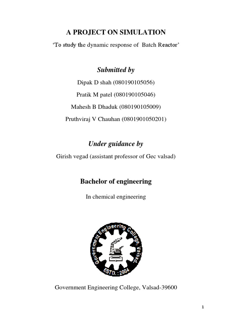 Batch Reactor Pdf Chemical Reactor Reaction Rate