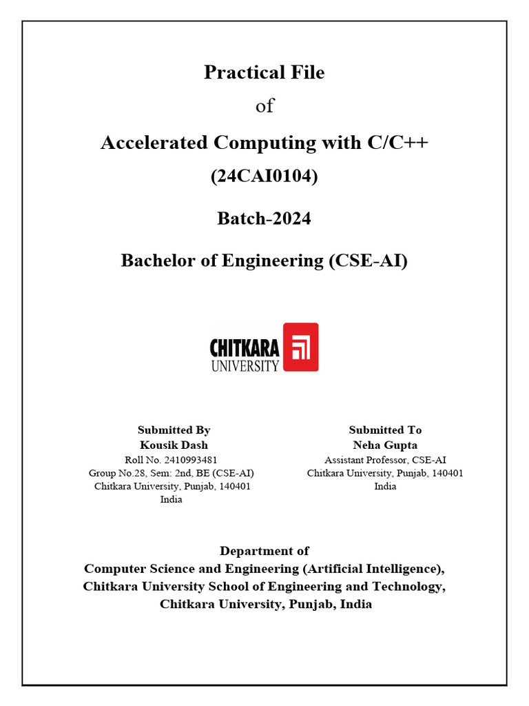 Practical File Format (24CAI0104) 3 | PDF