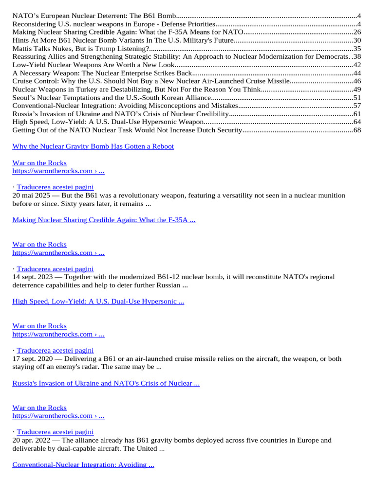 NATO European Nuclear Deterrent | PDF | Nuclear Warfare | Nuclear Weapons