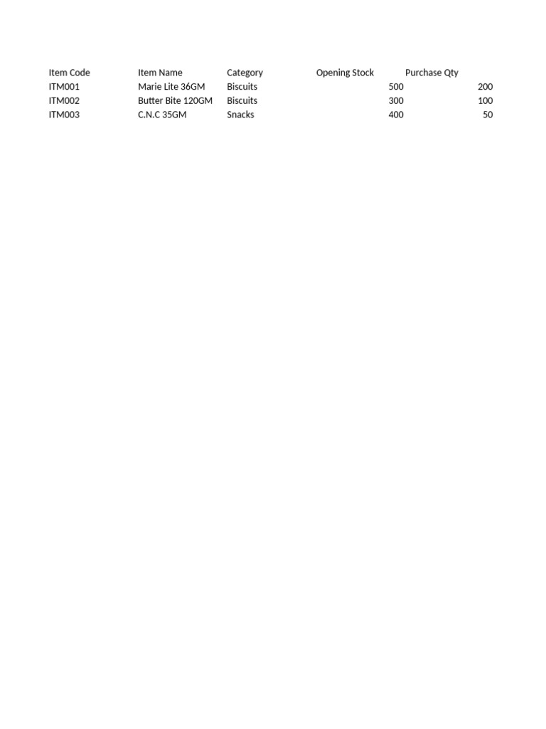 Excel Stock Management Sample | PDF