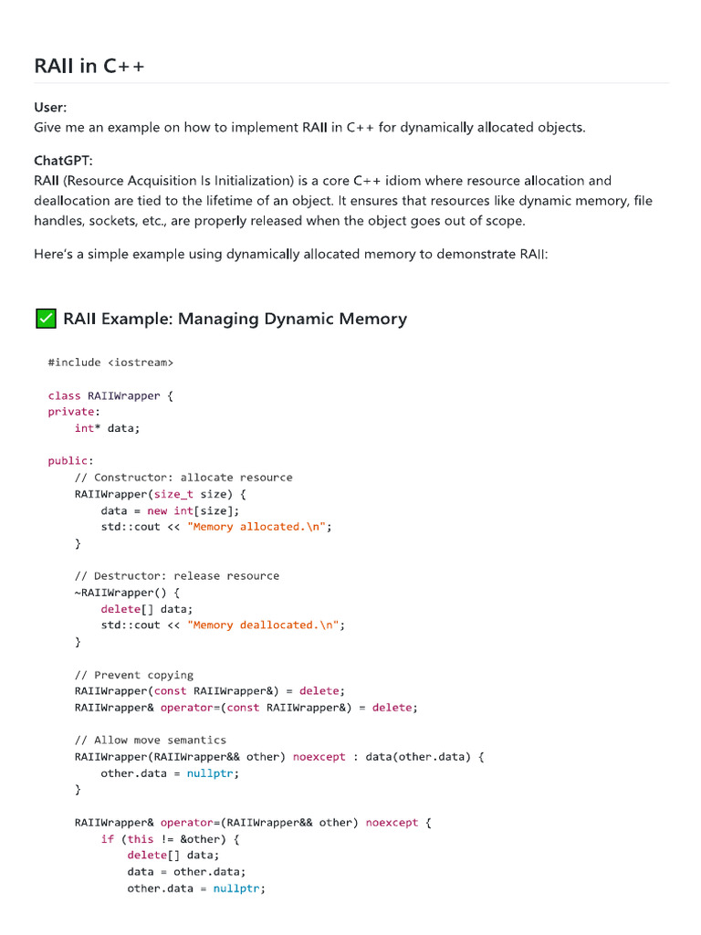 RAII With C++ | PDF