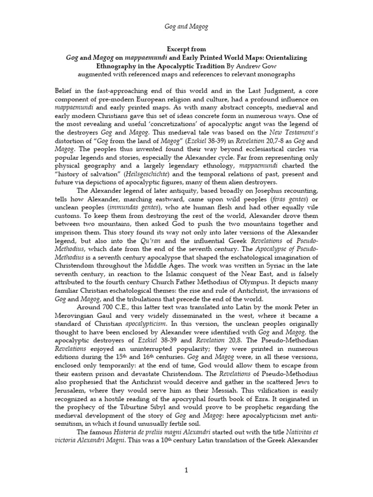 Gog and Magog in Medieval Maps | PDF