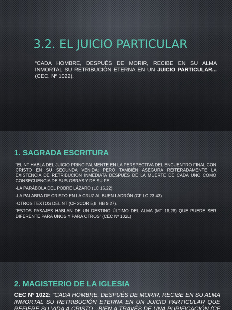 3.2. El Juicio Particular | PDF | Jesús | Cristo (título)