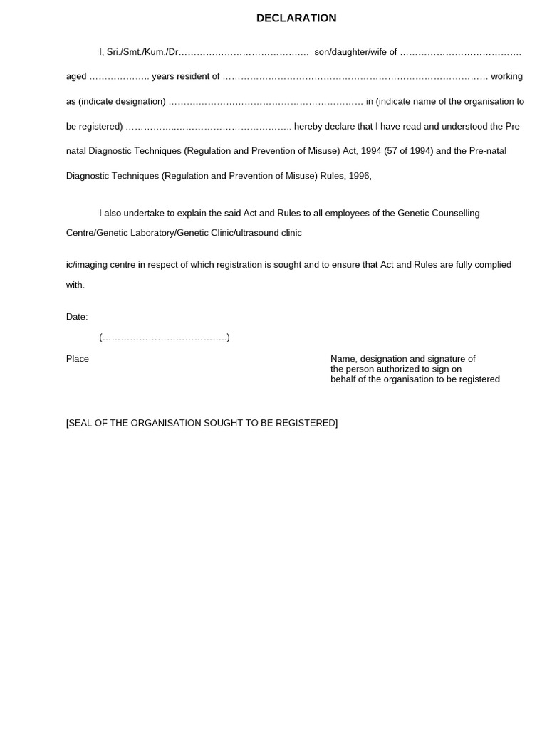 PCPNDT Application | PDF