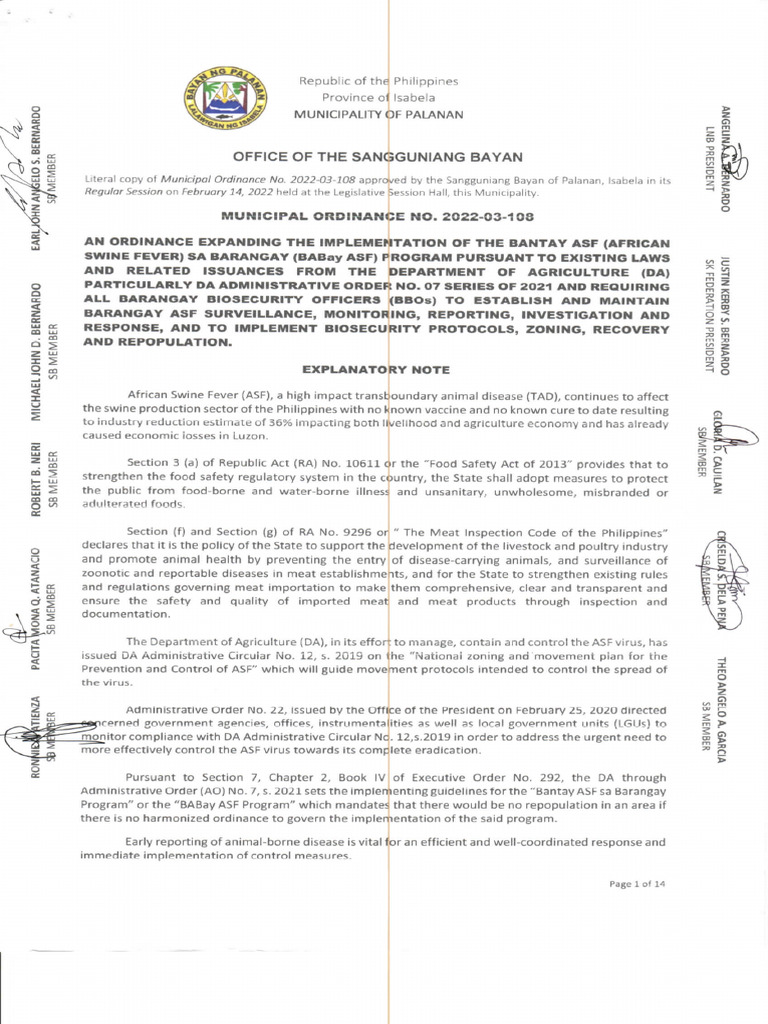 Municipal Ordinance No. 2022-03-108 an Ordinance Expanding the ...