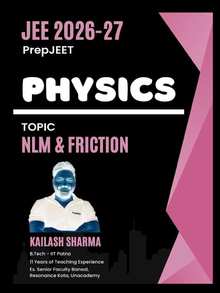 (Sheet) NLM and Friction | PDF | Force | Tension (Physics)