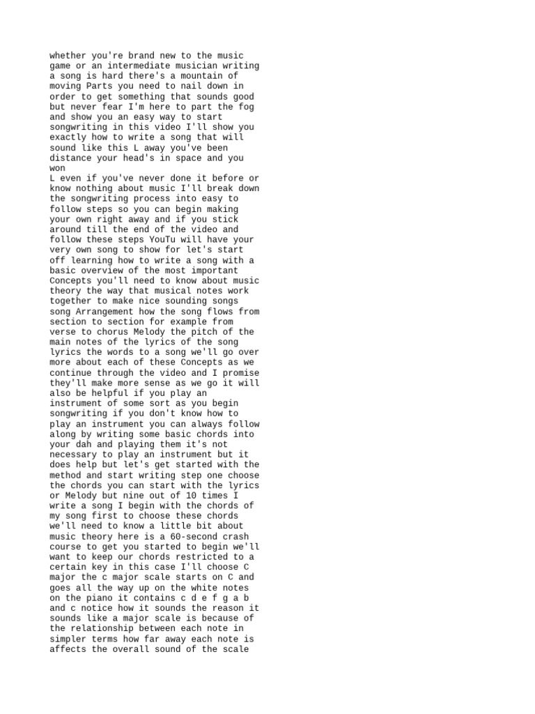 (English (Auto-Generated) ) How To Write A Song - Songwriting For ...