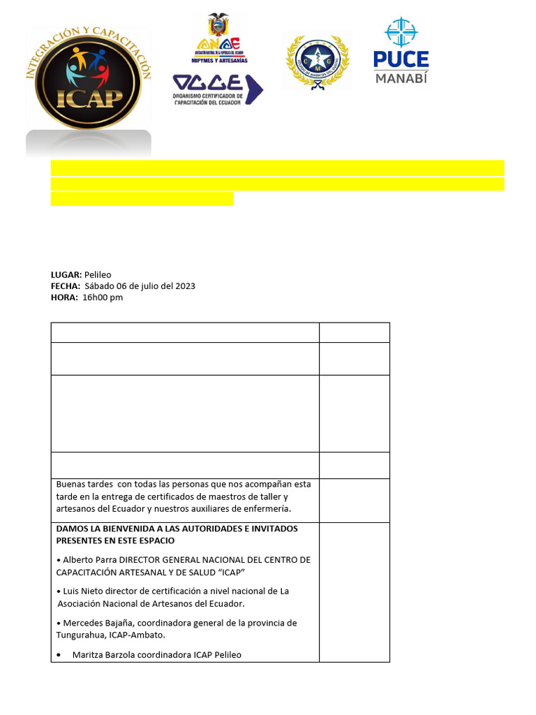 Cronograma Maritza | PDF