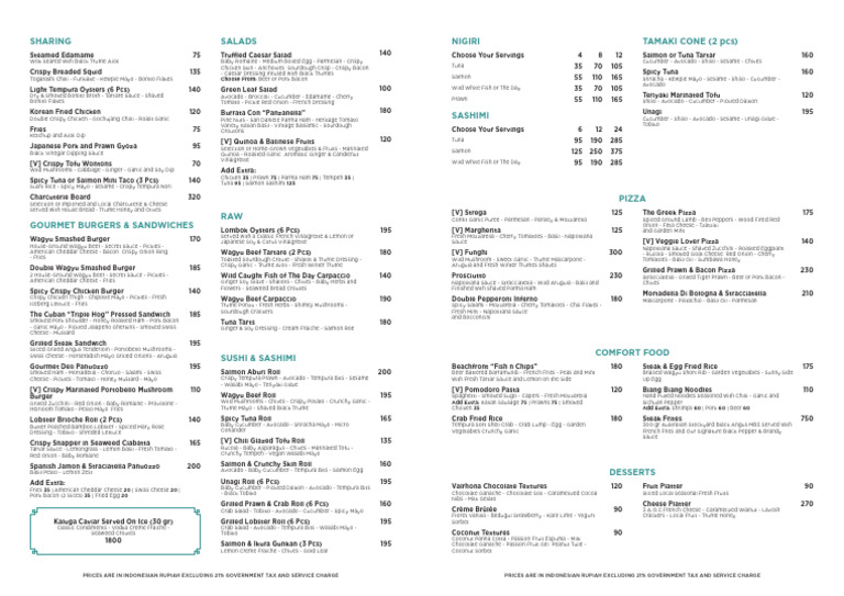 Thai Menu for Islamabad Restaurants | PDF | Hamburgers | Sauce