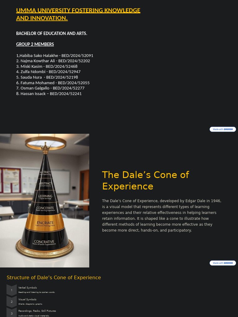 Edgar Dale's Cone of Experience Overview | PDF | Educational Technology ...