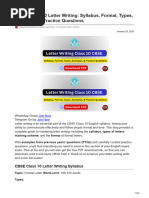 ICSE Formal Letter Writing Guide | PDF | Career & Growth