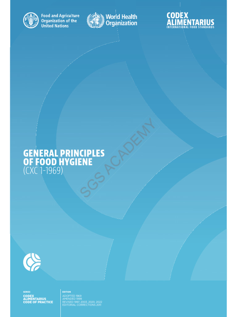 Standard - CXC 1 1969 2022 | PDF | Food Safety | Hazard Analysis And Critical Control Points