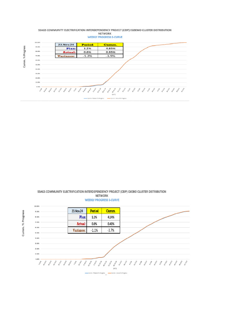Weekly Progress S-Curve | PDF