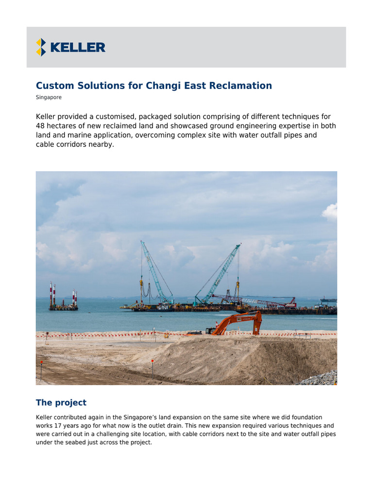 Custom Solutions For Changi East Reclamation | PDF