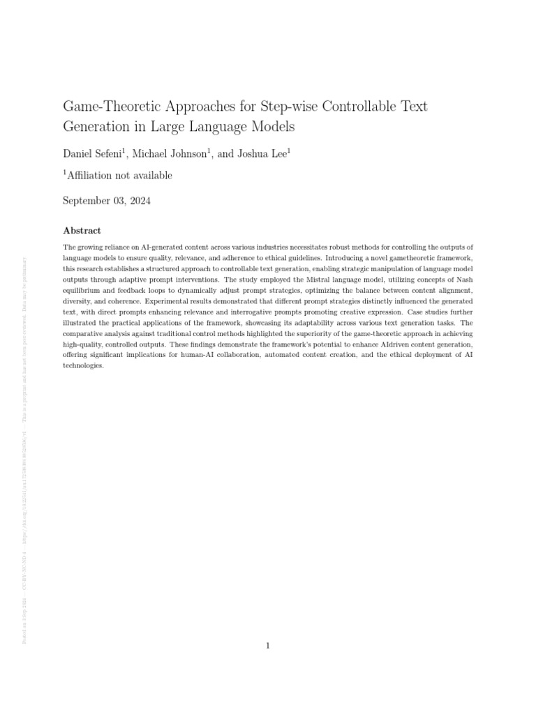 Game Theoretic Approaches | PDF | Game Theory | Performance Indicator